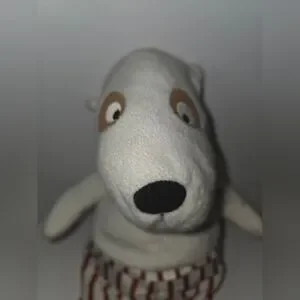 IKEA | Toys | Ikea Vanlighet Plush Dog Stuffed Animal White Puppy Red ...